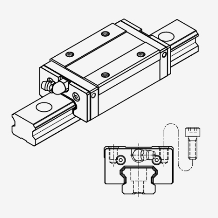 PMI LINEAR GUIDE SMB SERIES BALL CHAIN COMPACT TYPE - ARESWIN